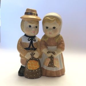 Vintage | Accents | Vintage Pilgrim Couple Ceramic Planter | Poshmark